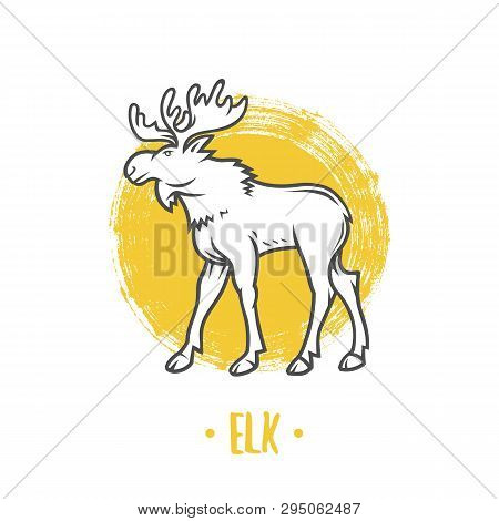 Logo Elk On White Vector & Photo (Free Trial) | Bigstock