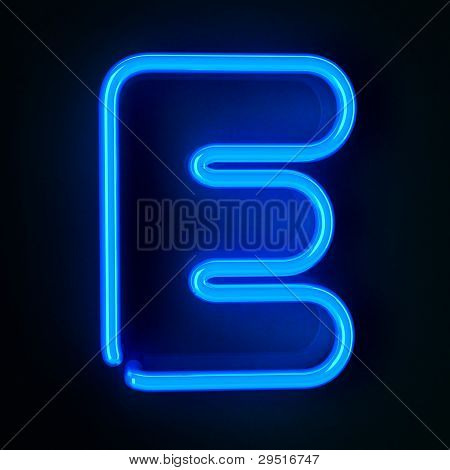 Neon Sign Letter E Image & Photo (Free Trial) | Bigstock