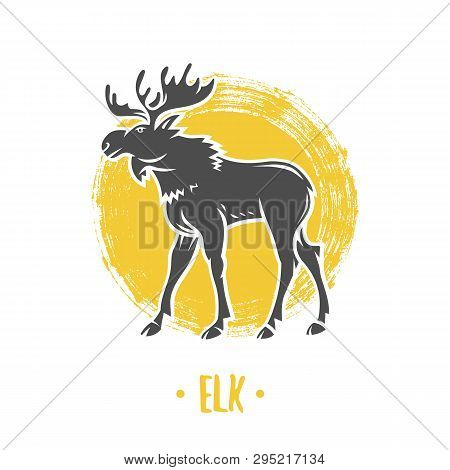 Logo Elk On White Vector & Photo (Free Trial) | Bigstock