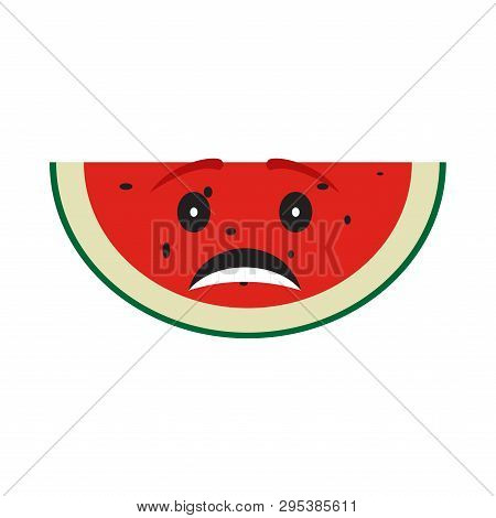 Sad Cut Watermelon Vector & Photo (Free Trial) | Bigstock