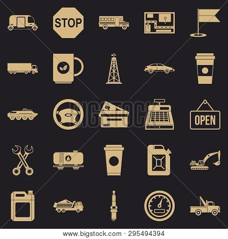 Filling Station Icons Vector & Photo (Free Trial) | Bigstock