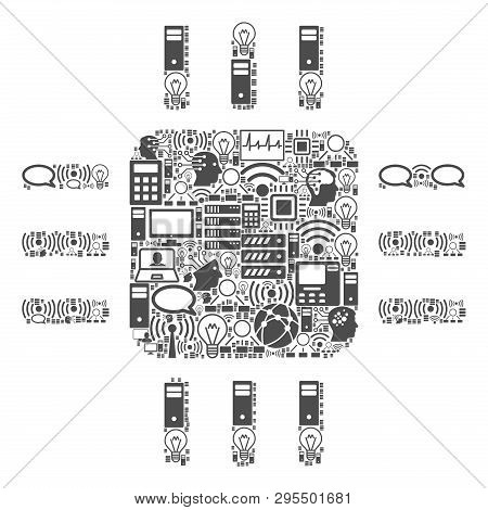 Processor Collage Vector & Photo (Free Trial) | Bigstock