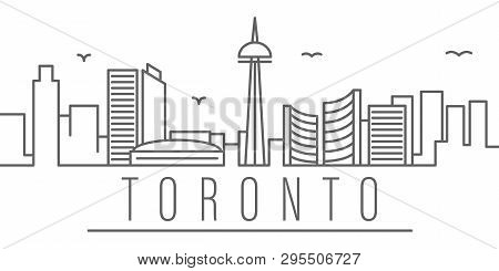 Toronto City Outline Vector & Photo (Free Trial) | Bigstock