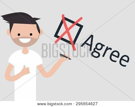 Agree.young Character Vector & Photo (Free Trial) | Bigstock