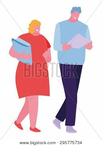 Two Happy Students Vector & Photo (Free Trial) | Bigstock