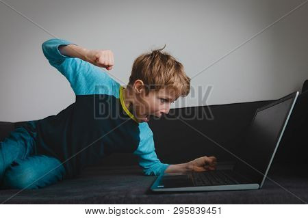 Agressive Child Laptop Image & Photo (Free Trial) | Bigstock