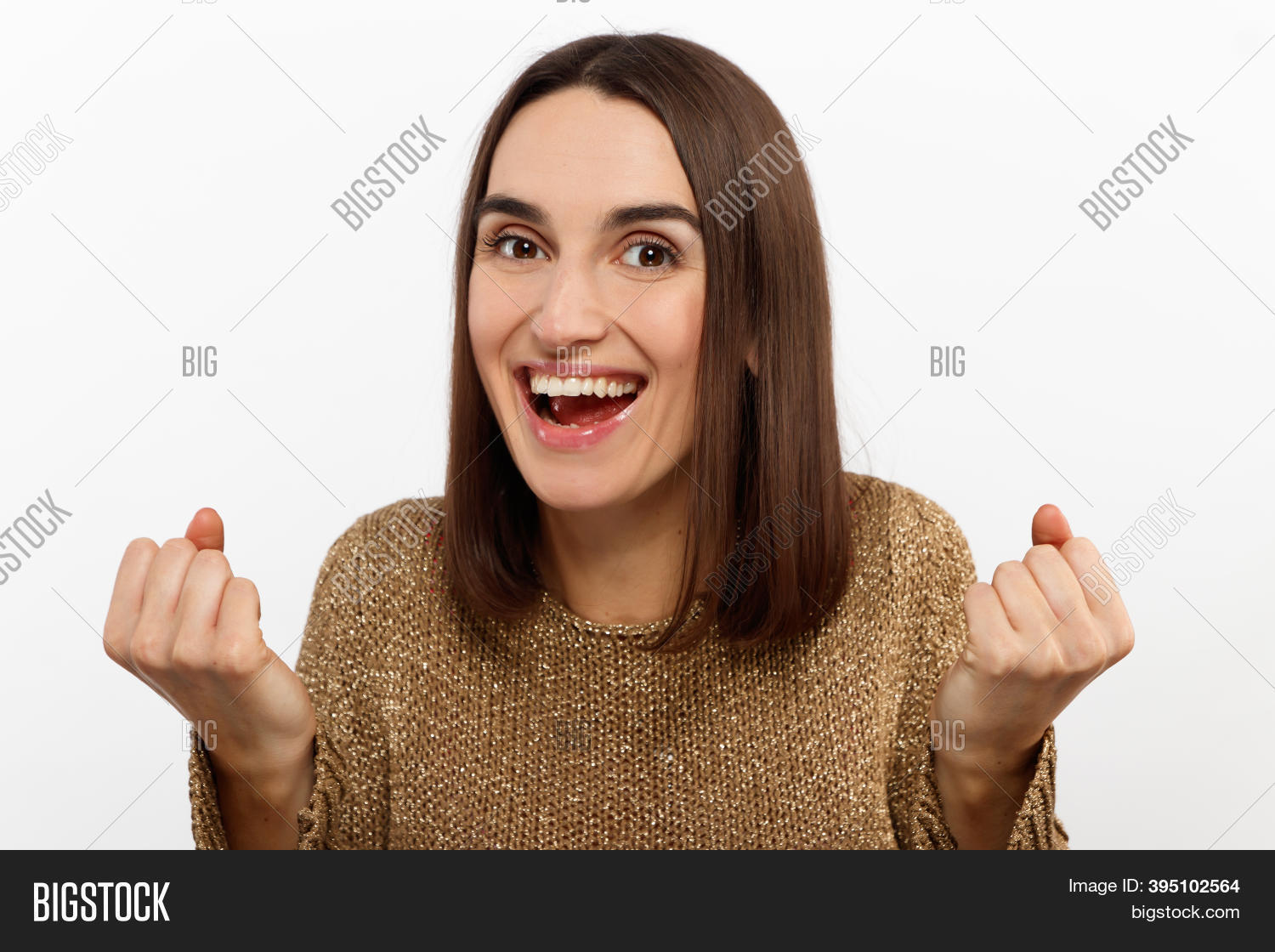 Excited Young Woman , Image & Photo (Free Trial) | Bigstock