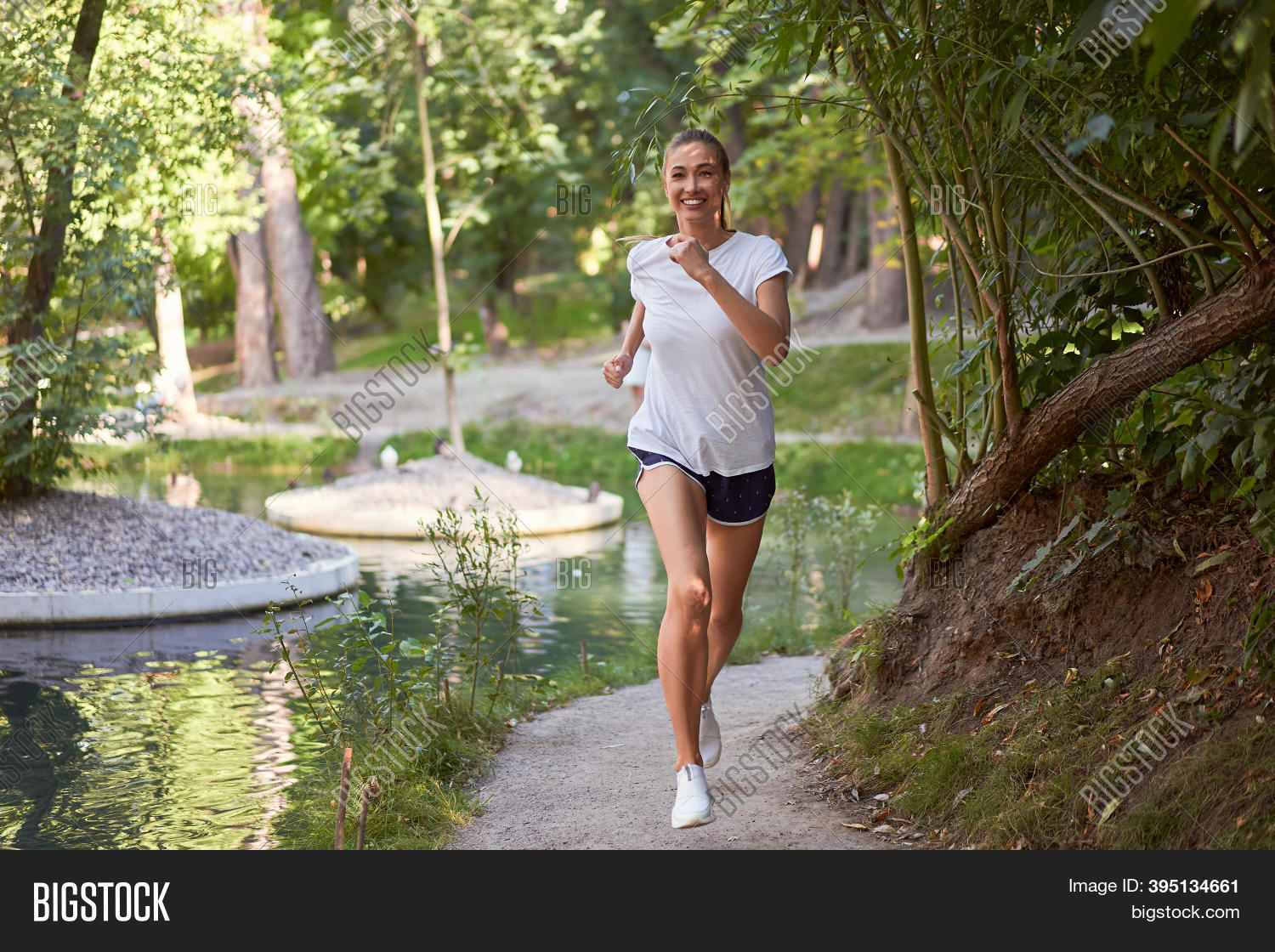 Woman Running Road Image & Photo (Free Trial) | Bigstock