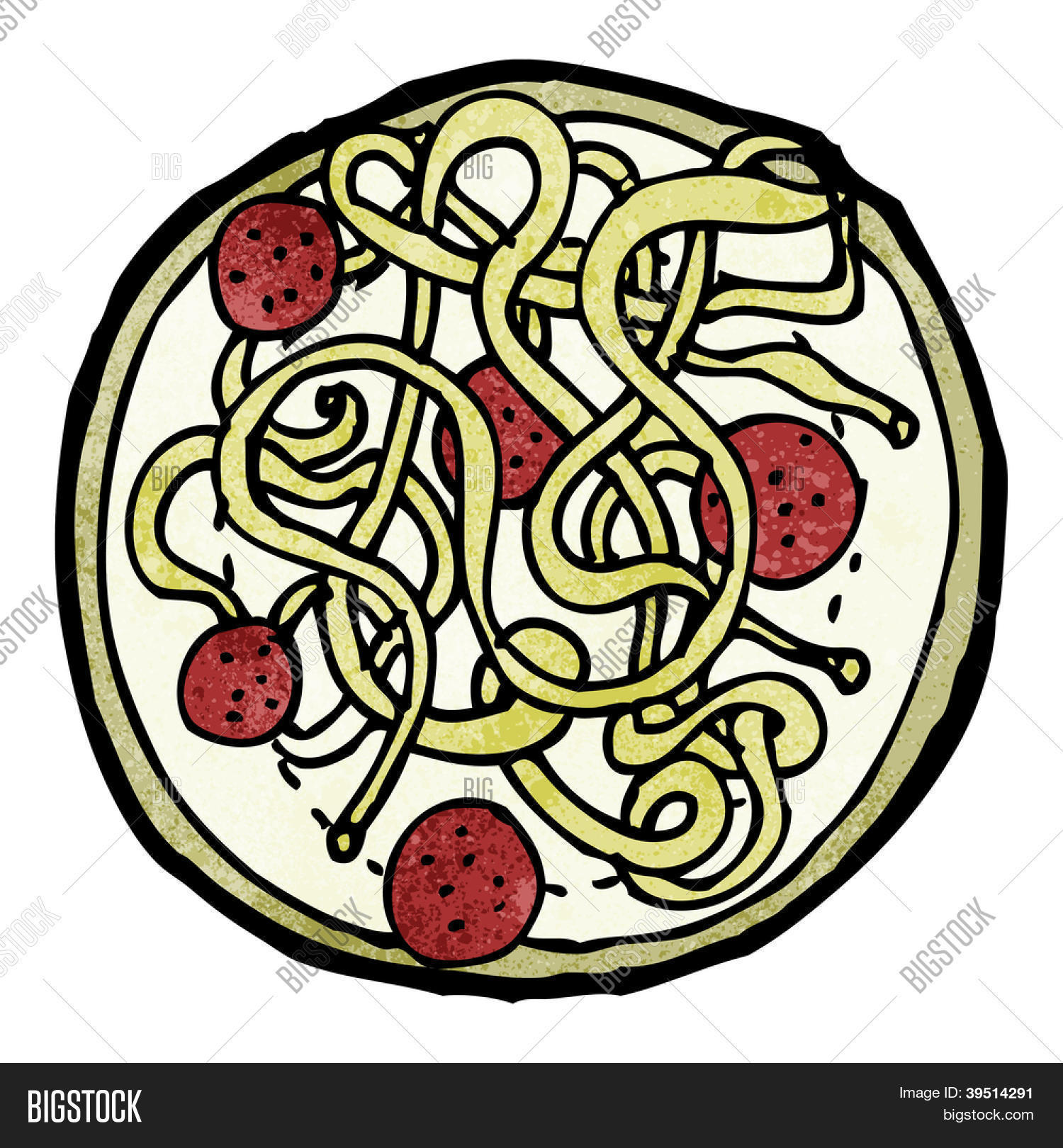Spaghetti Meatballs Vector & Photo (Free Trial) | Bigstock