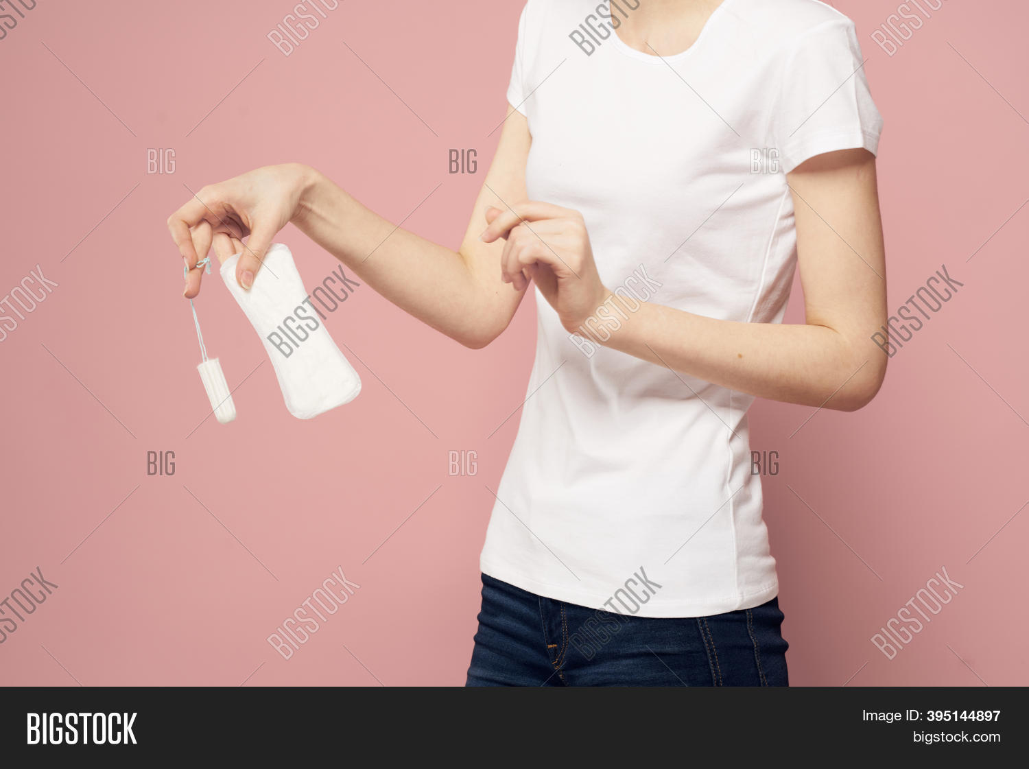 Girl Pad Tampons Hand Image & Photo (Free Trial) | Bigstock