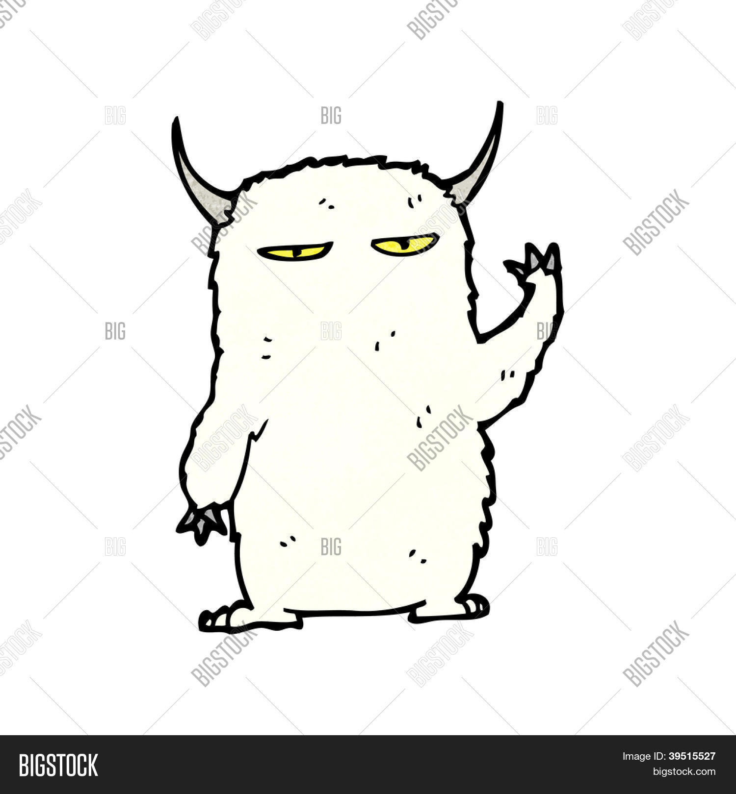 Cartoon Snow Monster Vector & Photo (Free Trial) | Bigstock