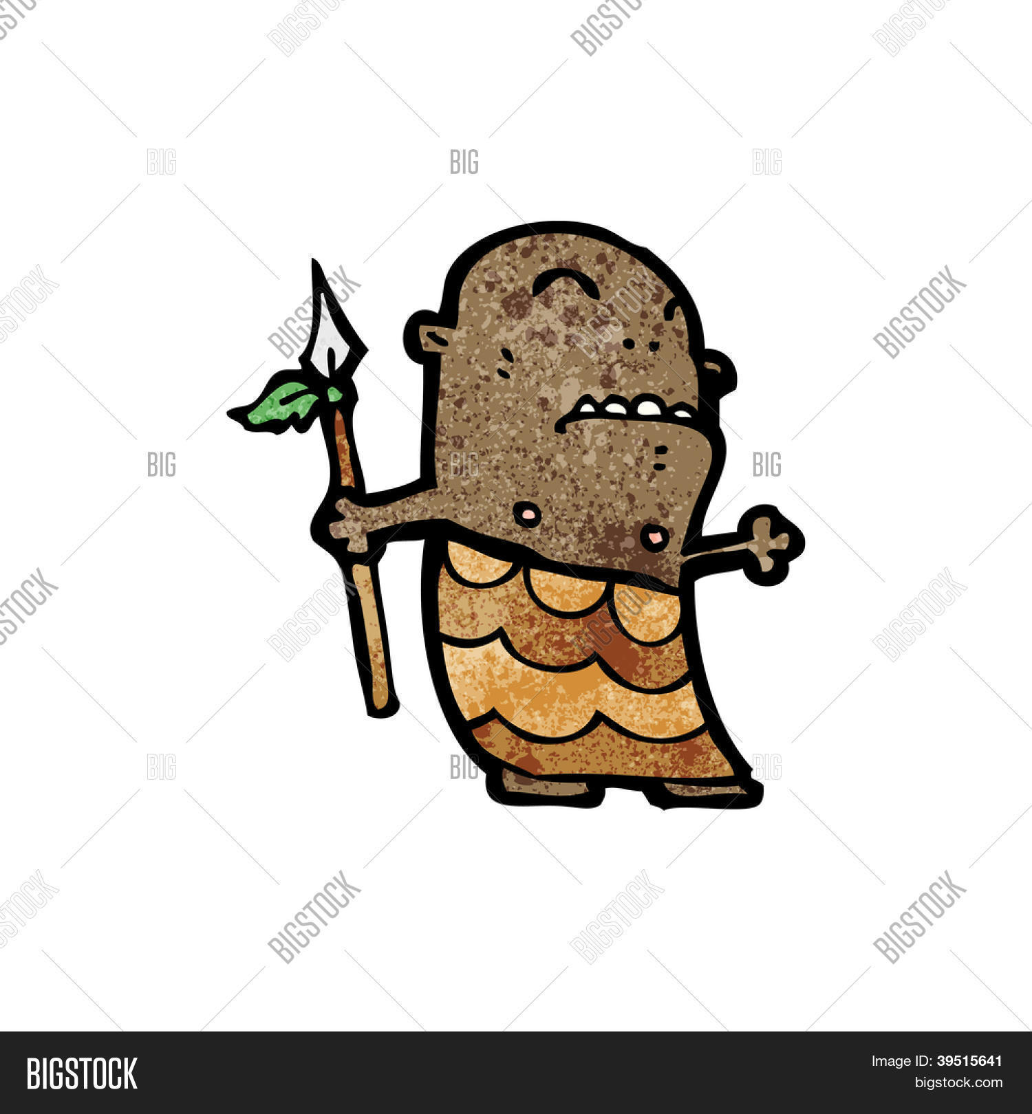 Cartoon Primitive Man Vector & Photo (Free Trial) | Bigstock