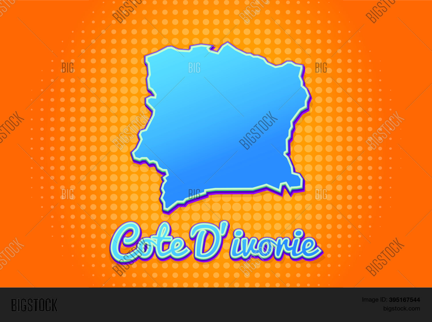 Retro Map Cote D’ Vector & Photo (Free Trial) | Bigstock