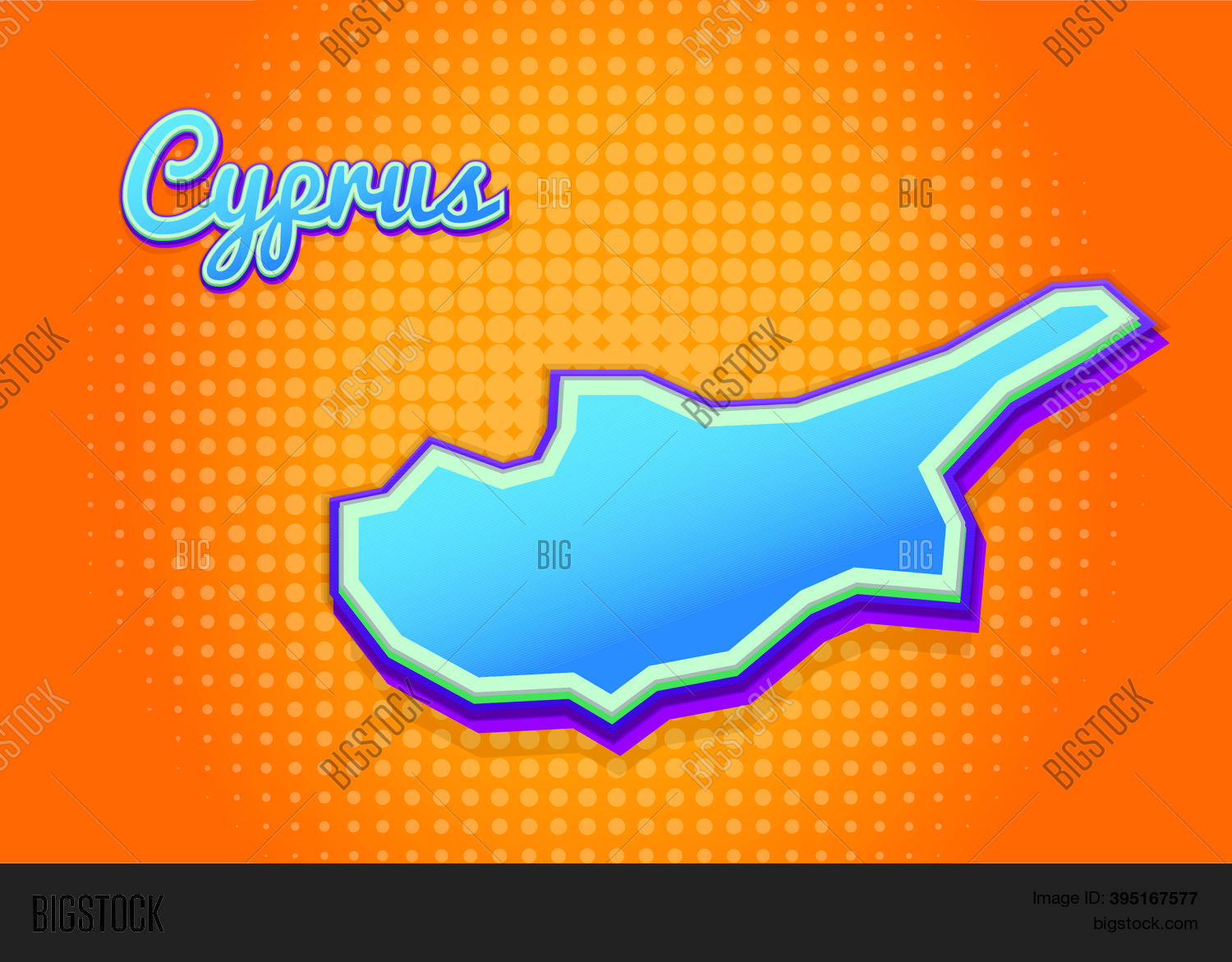 Retro Map Cyprus Vector & Photo (Free Trial) | Bigstock