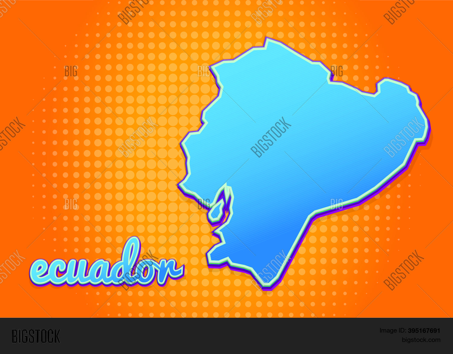 Retro Map Ecuador Vector & Photo (Free Trial) | Bigstock