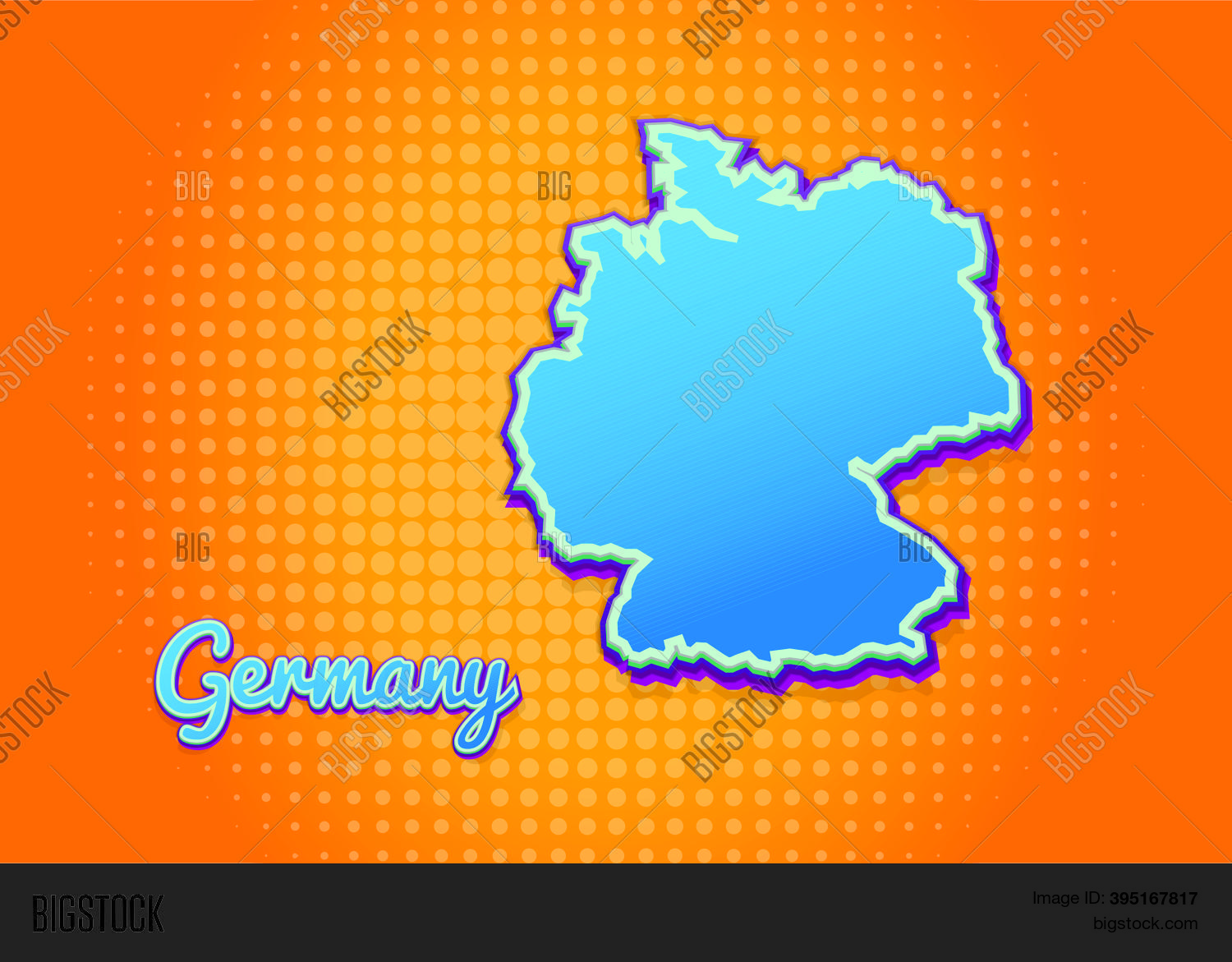 Retro Map Germany Vector & Photo (Free Trial) | Bigstock
