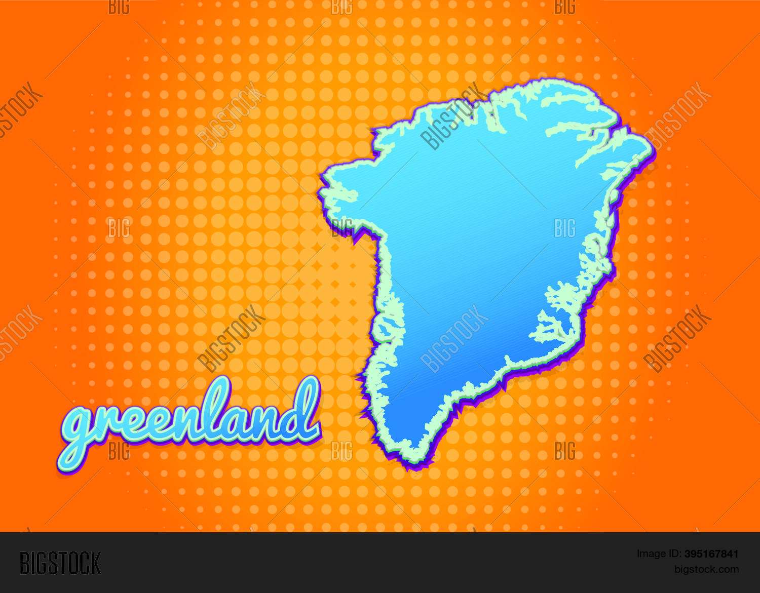 Retro Map Greenland Vector & Photo (Free Trial) | Bigstock