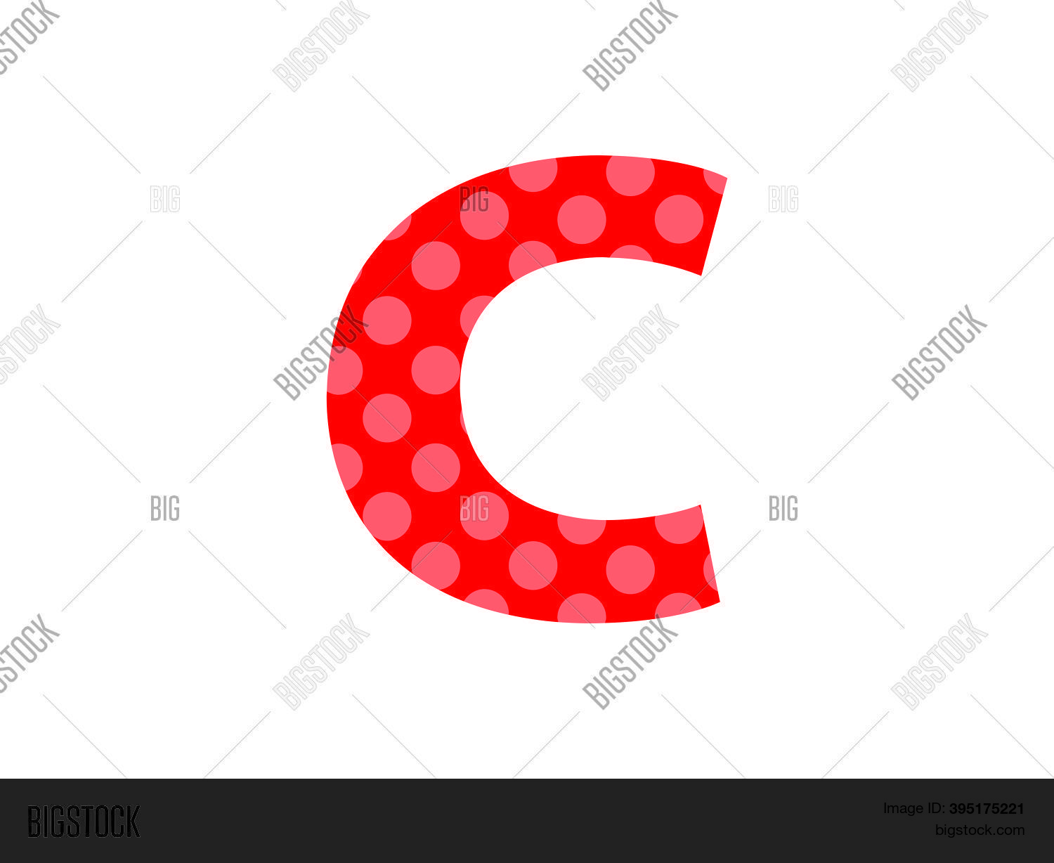 C Letter Red Font Vector & Photo (Free Trial) | Bigstock