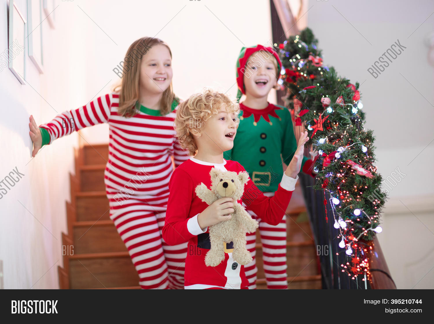 Running Down Stairs On Christmas