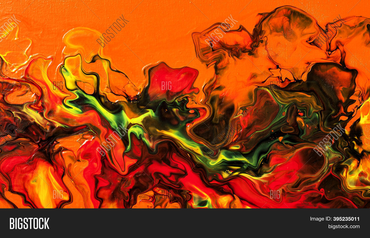 Orange Fluid Art Image & Photo (Free Trial) | Bigstock