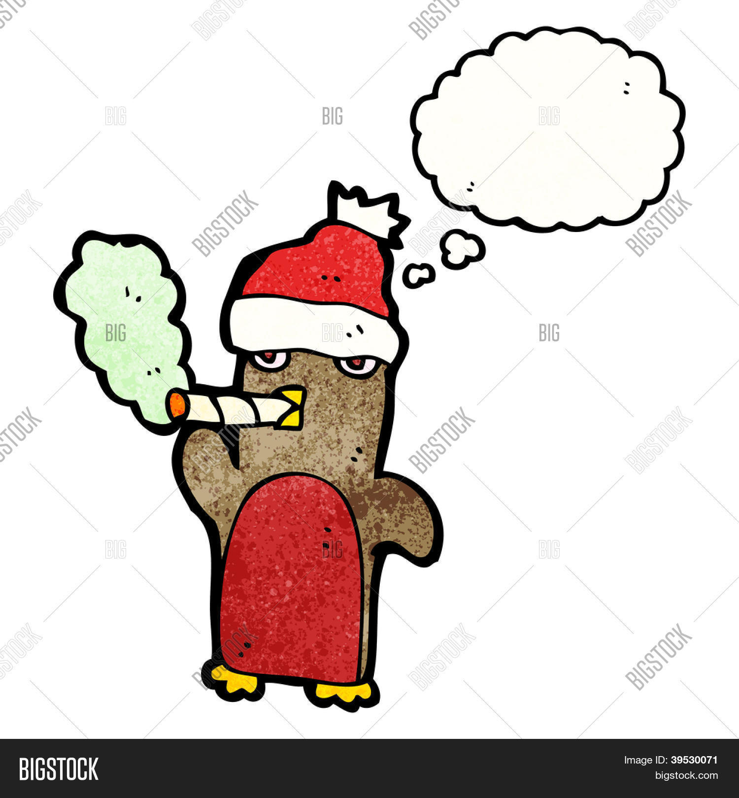 Cartoon Robin Smoking Vector & Photo (Free Trial) | Bigstock