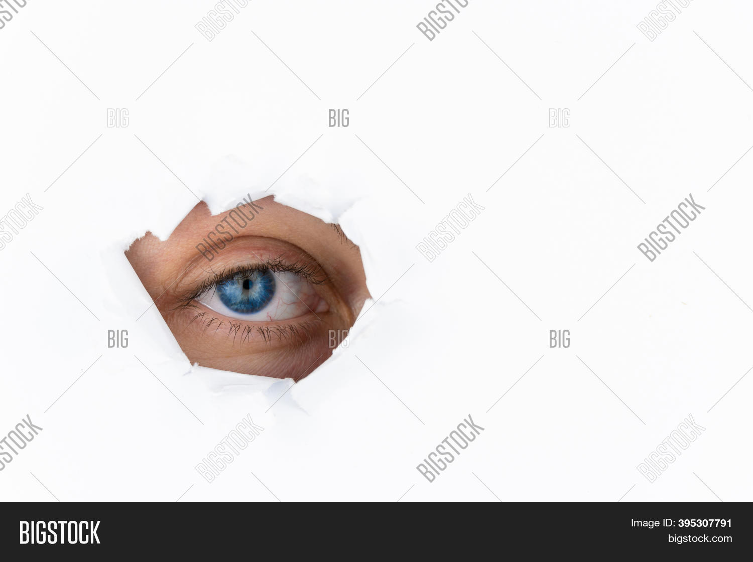 Eye Looks Out Hole Image & Photo (Free Trial) | Bigstock