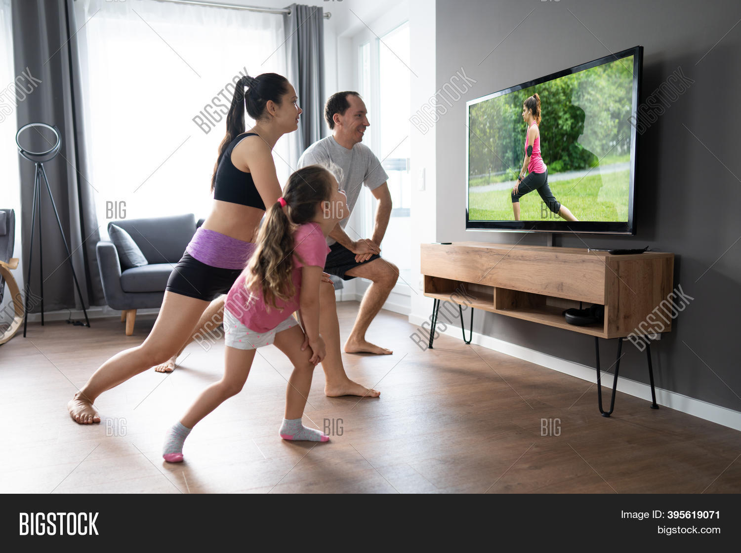 Fit Family Doing Home Image & Photo (Free Trial) | Bigstock