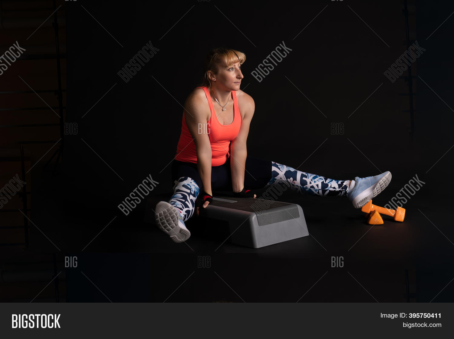Step Aerobics On Dark Image & Photo (Free Trial) | Bigstock