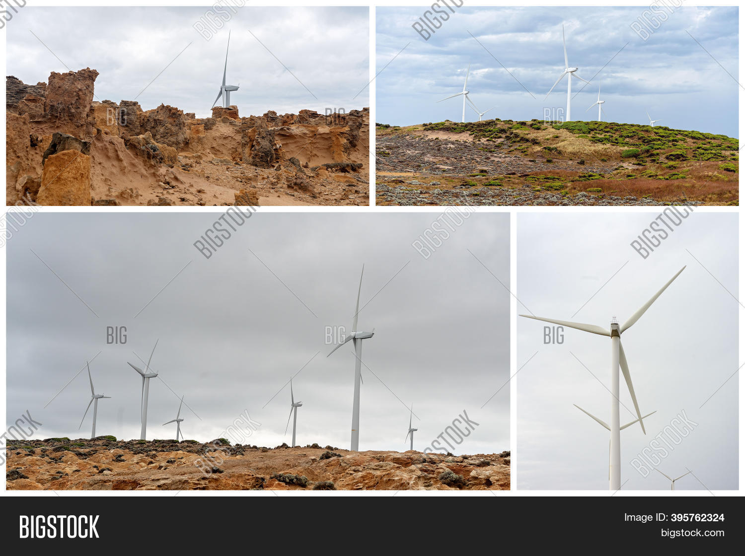 Collage Wind Turbines Image & Photo (Free Trial) | Bigstock