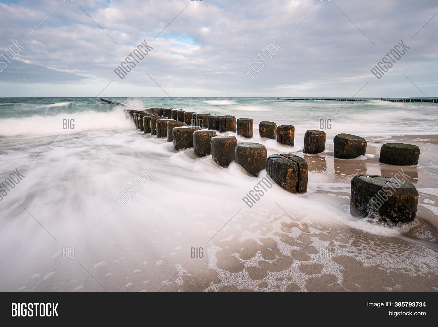 Groynes On Shore Image & Photo (Free Trial) | Bigstock