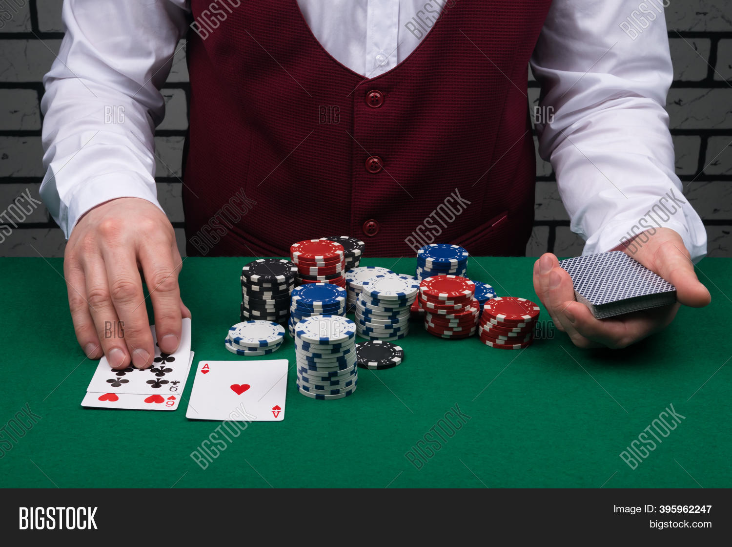 Dealer Opens His Cards Image & Photo (Free Trial) | Bigstock
