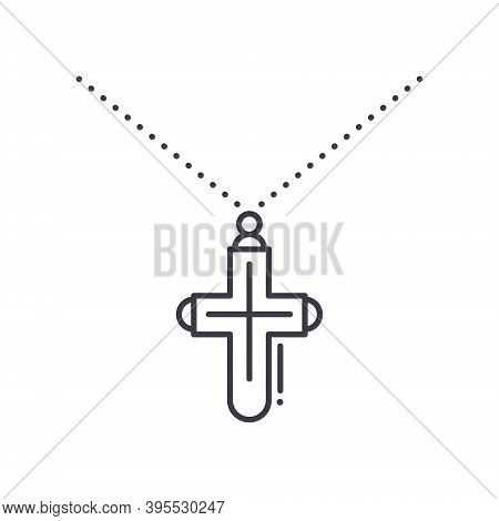 Cross Necklace Icon, Vector & Photo (Free Trial) | Bigstock