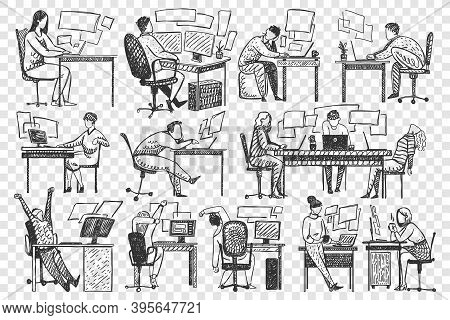 People Office Doodle Vector & Photo (Free Trial) | Bigstock