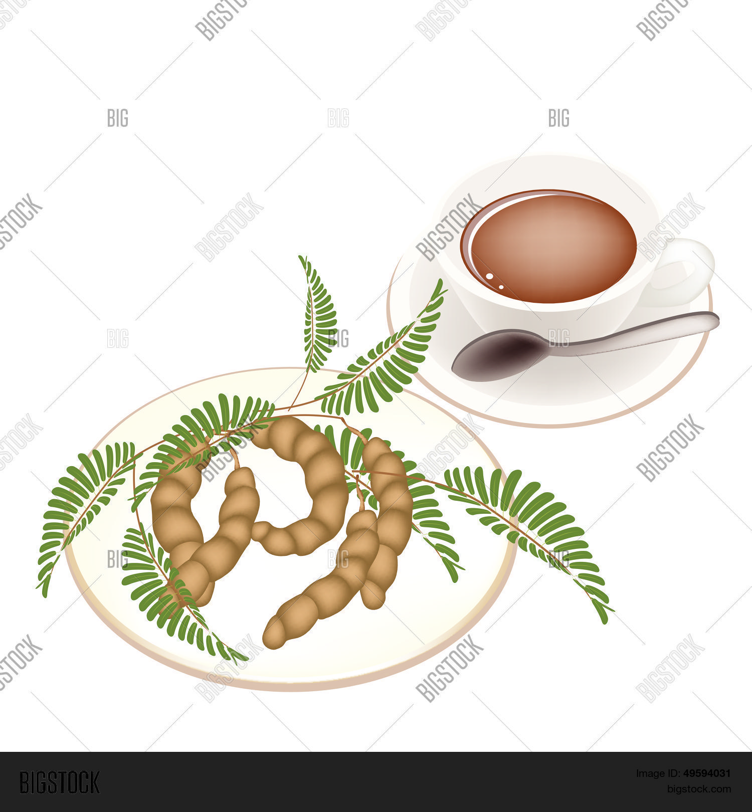 Hot Coffee Tamarind Vector & Photo (Free Trial) | Bigstock