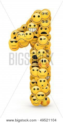 Emoticons Number 1 Image & Photo (Free Trial) | Bigstock