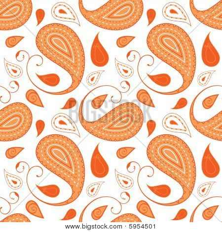 Orange Paisley Pattern Image & Photo (Free Trial) | Bigstock
