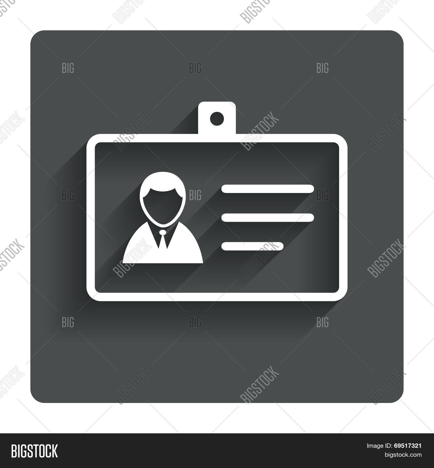 ID Card Sign Icon. Vector & Photo (Free Trial) | Bigstock