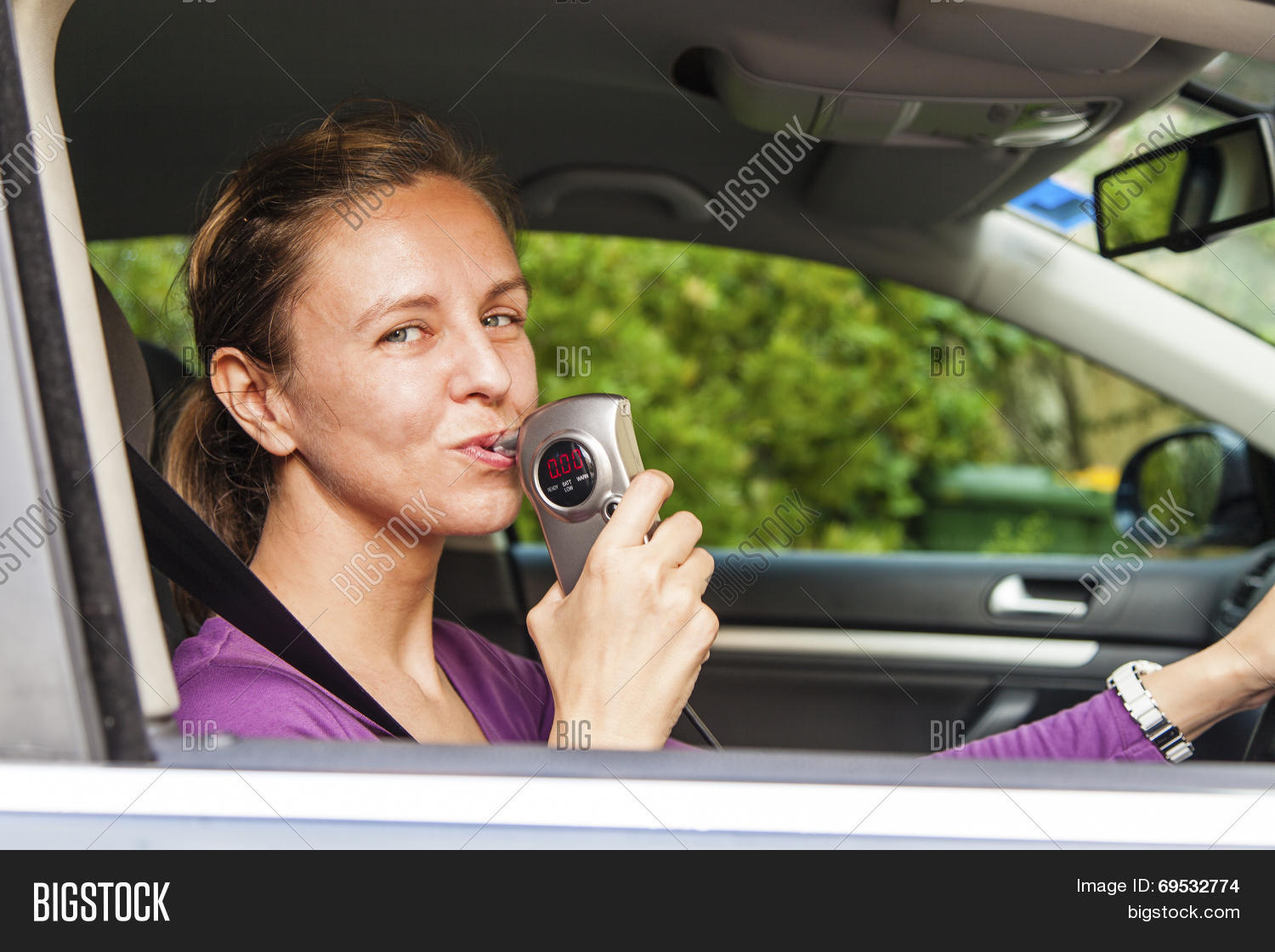 Woman Blowing Into Image & Photo (Free Trial) | Bigstock