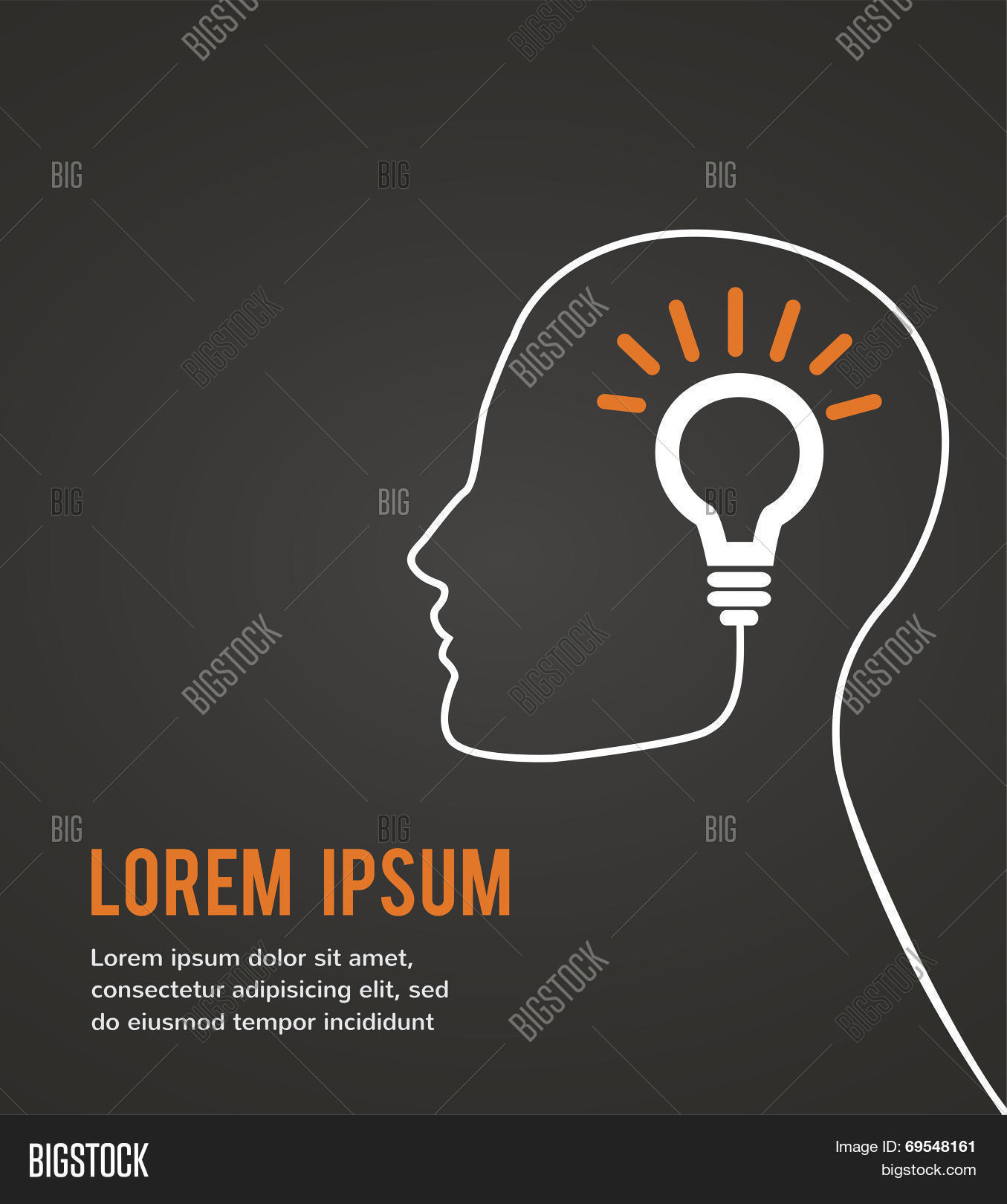 Human Head Thinking Vector & Photo (Free Trial) | Bigstock