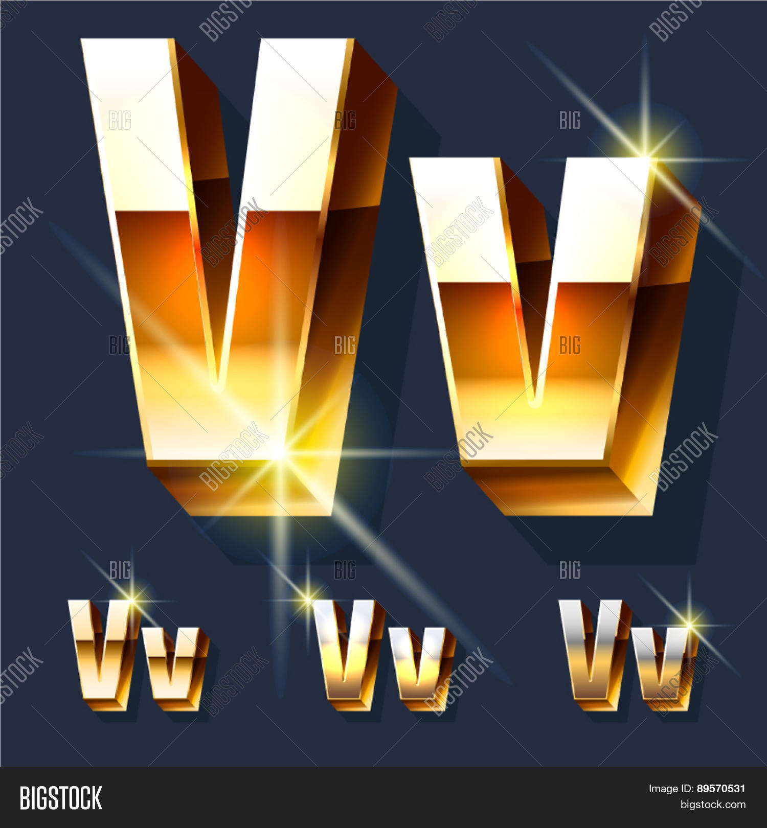 Vector Set Gold Shiny Vector & Photo (Free Trial) | Bigstock