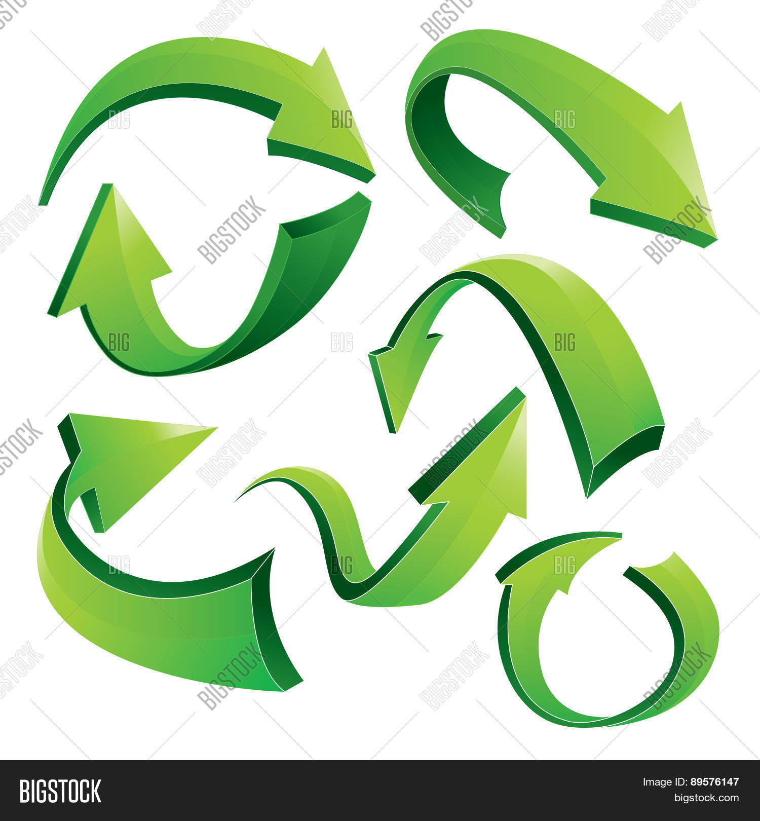 Green Curved 3D Vector & Photo (Free Trial) | Bigstock