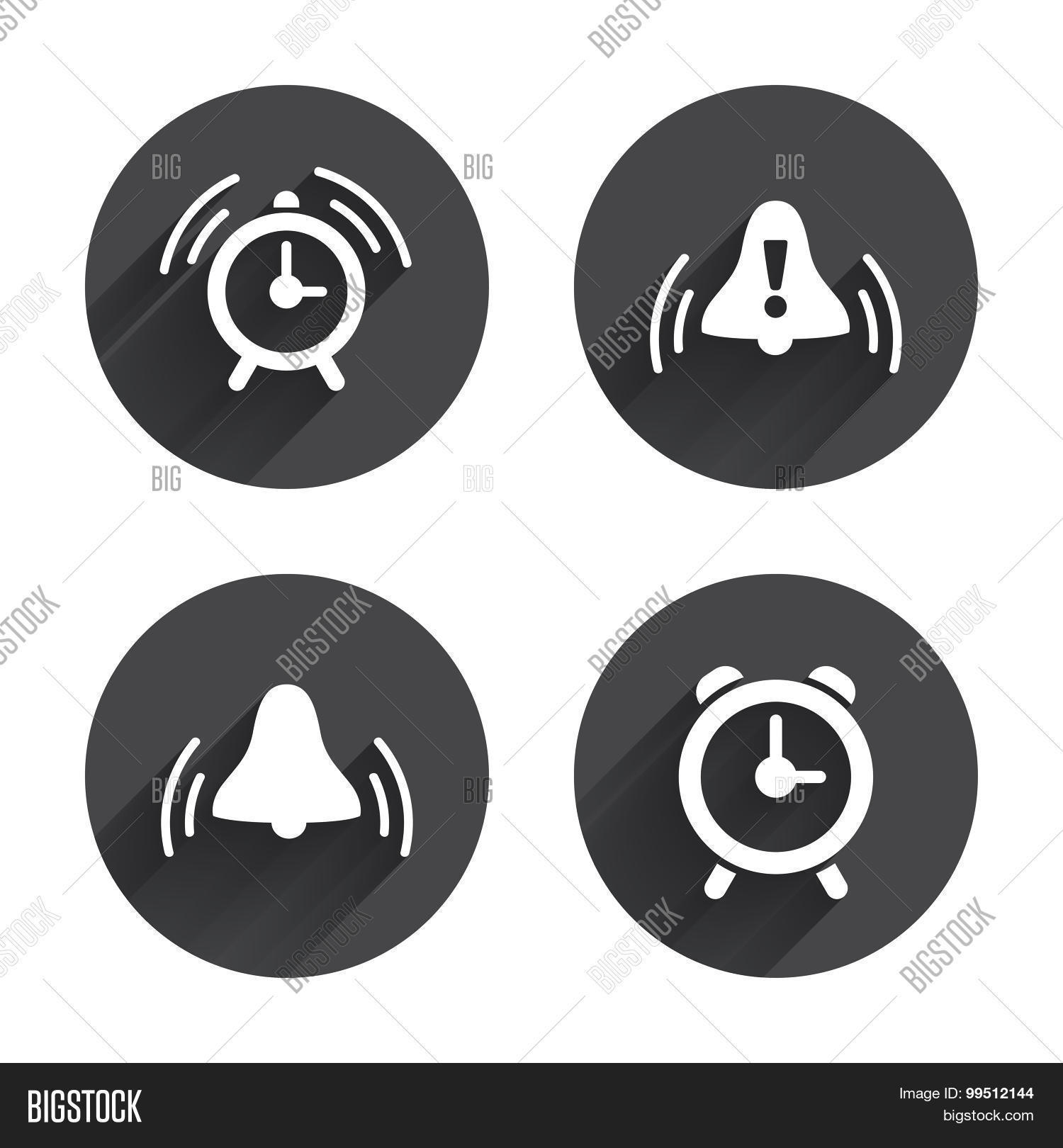 Alarm Clock Icons. Vector & Photo (Free Trial) | Bigstock