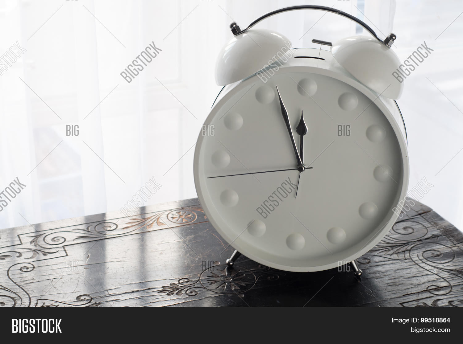 White Clock On Midday Image & Photo (Free Trial) | Bigstock