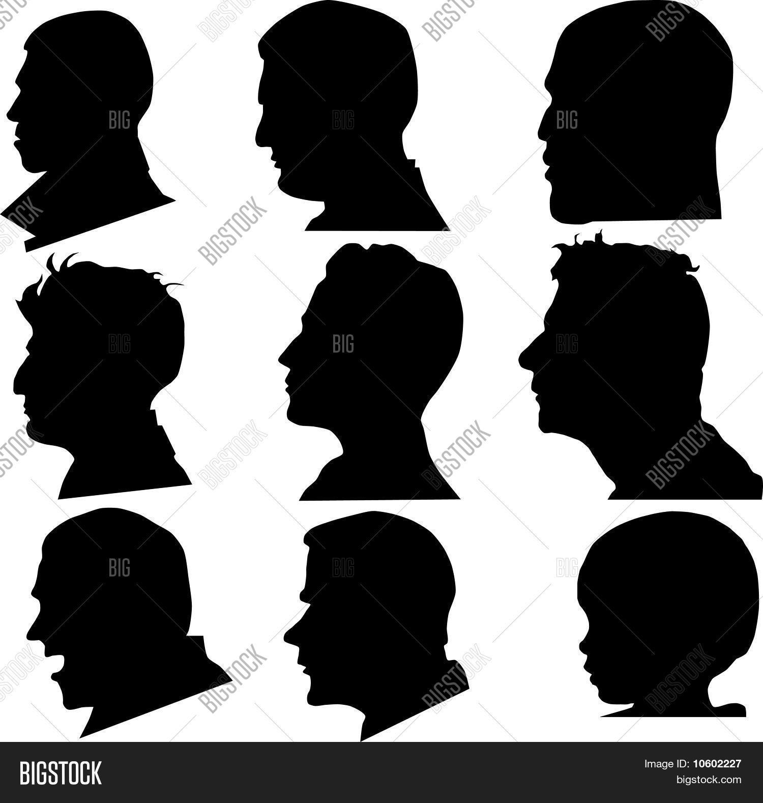 Profile Face Vector Vector & Photo (Free Trial) | Bigstock