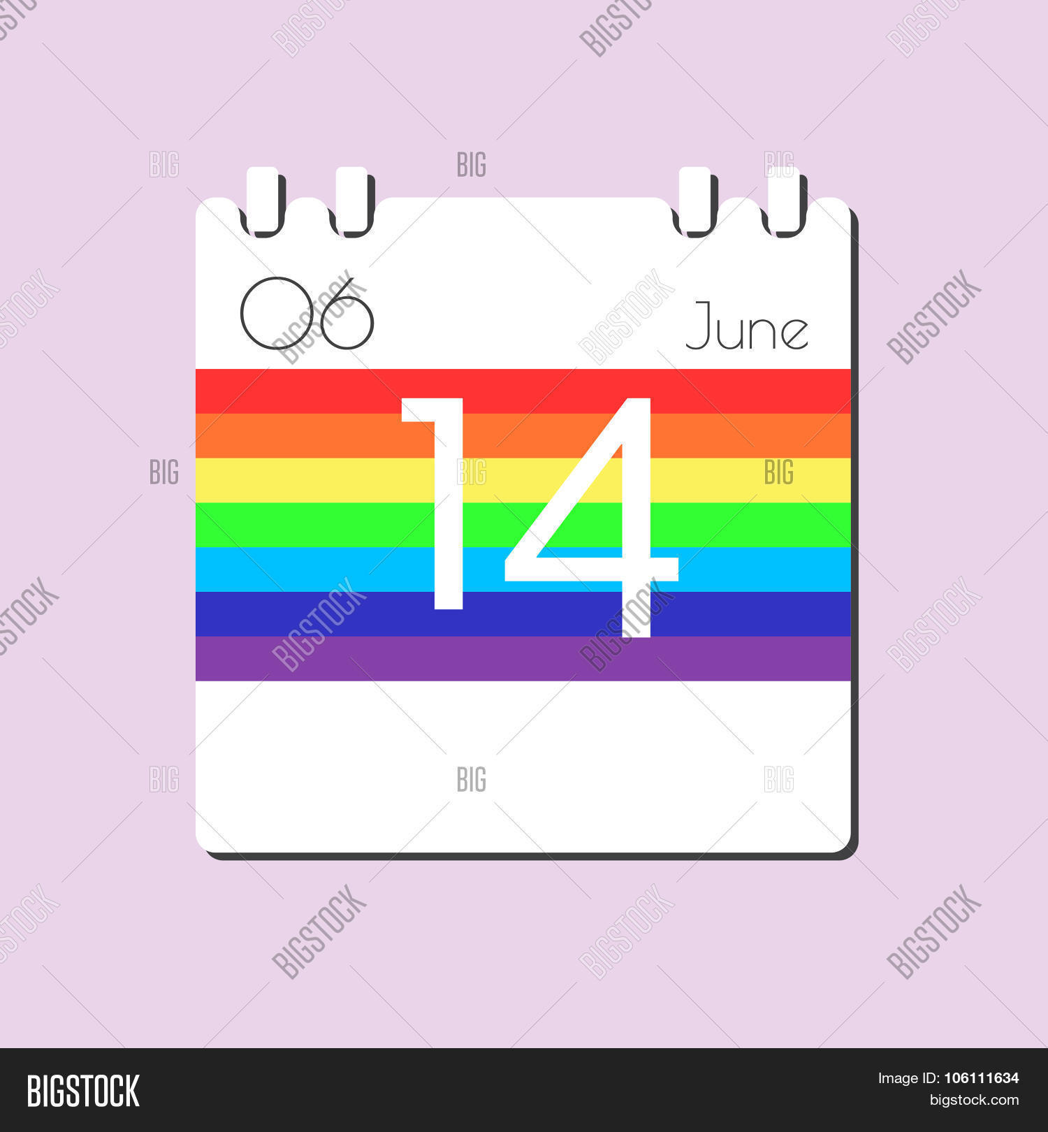Rainbow Calendar Icon Vector & Photo (Free Trial) | Bigstock