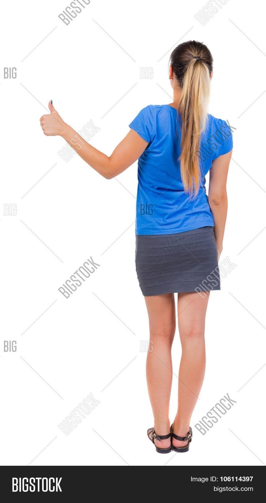 Back View Woman Thumbs Image & Photo (Free Trial) | Bigstock