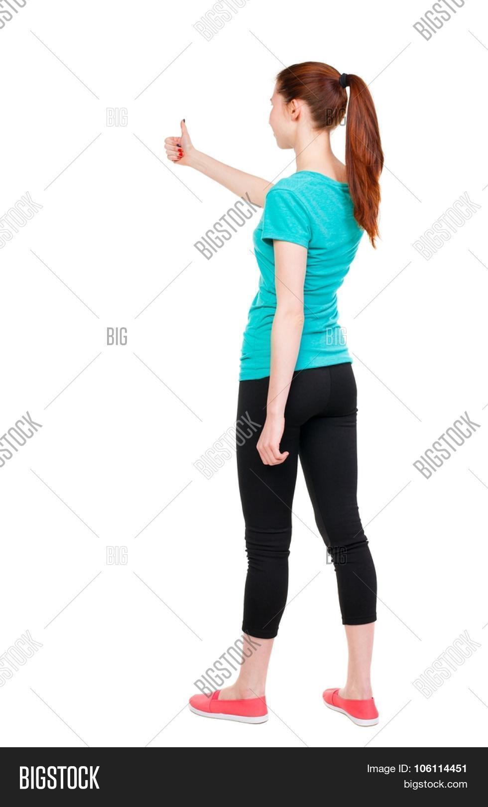 Back View Woman Thumbs Image & Photo (Free Trial) | Bigstock