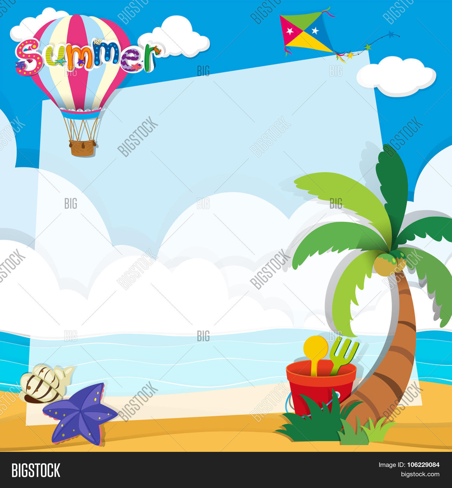 Border Design Summer Vector & Photo (Free Trial) | Bigstock