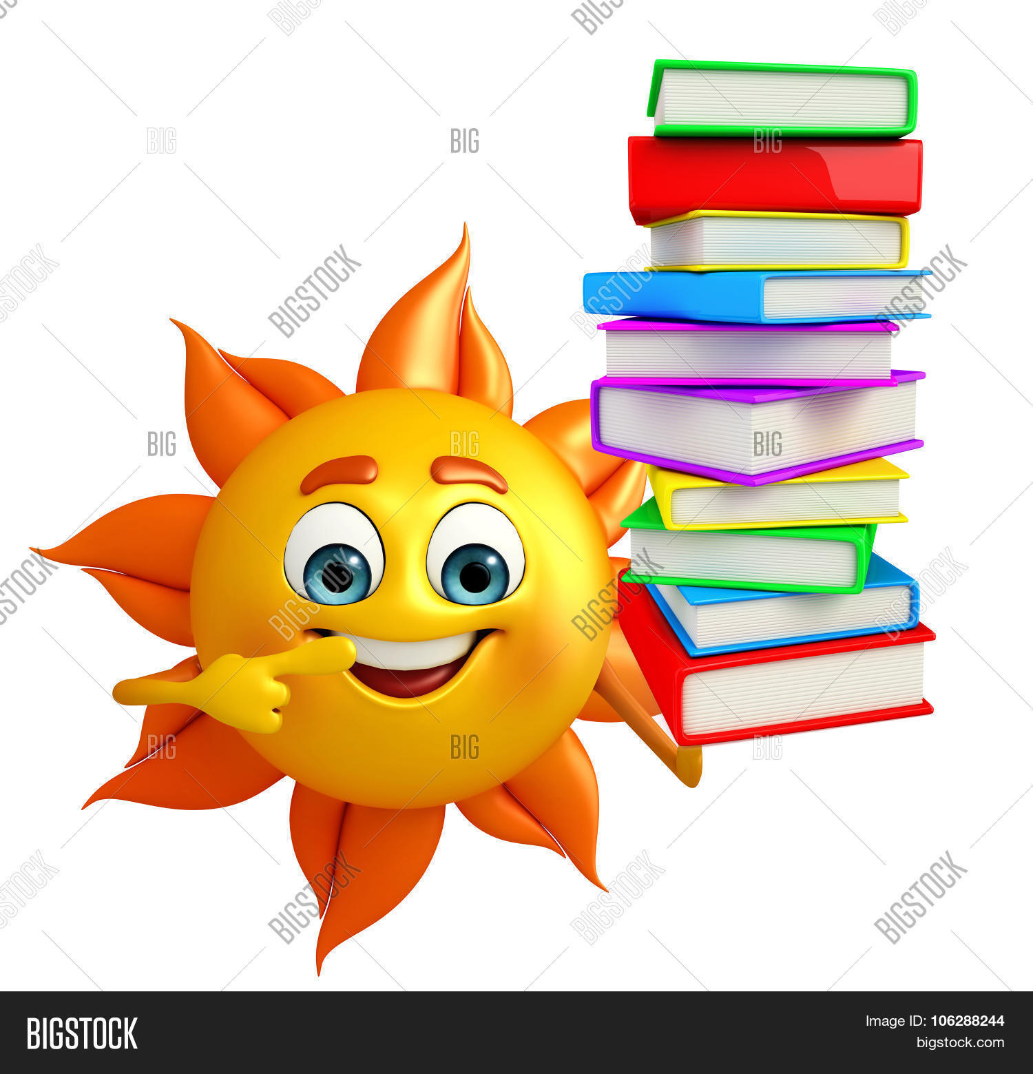 Sun Character Books Image & Photo (Free Trial) | Bigstock