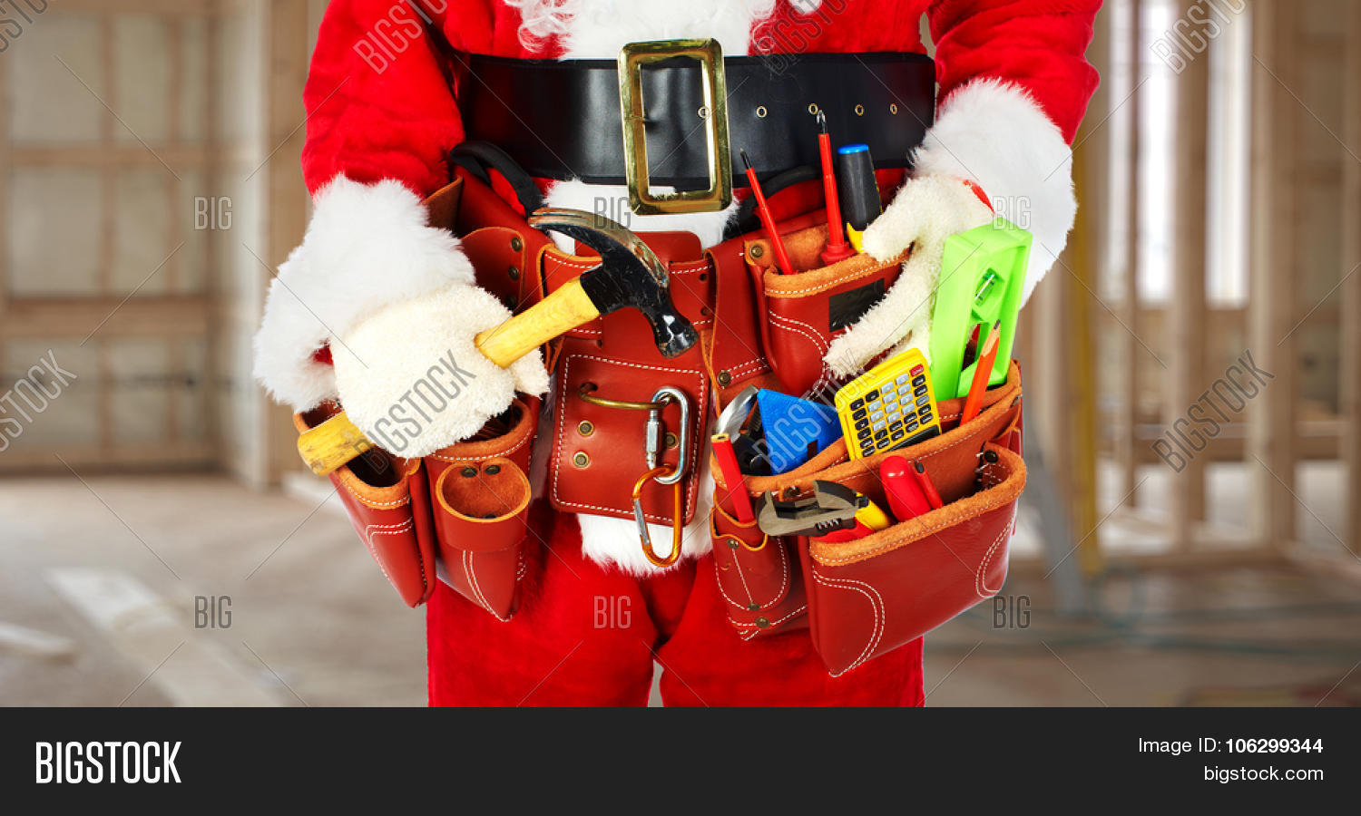 Santa Worker Tool Belt Image & Photo (Free Trial) | Bigstock